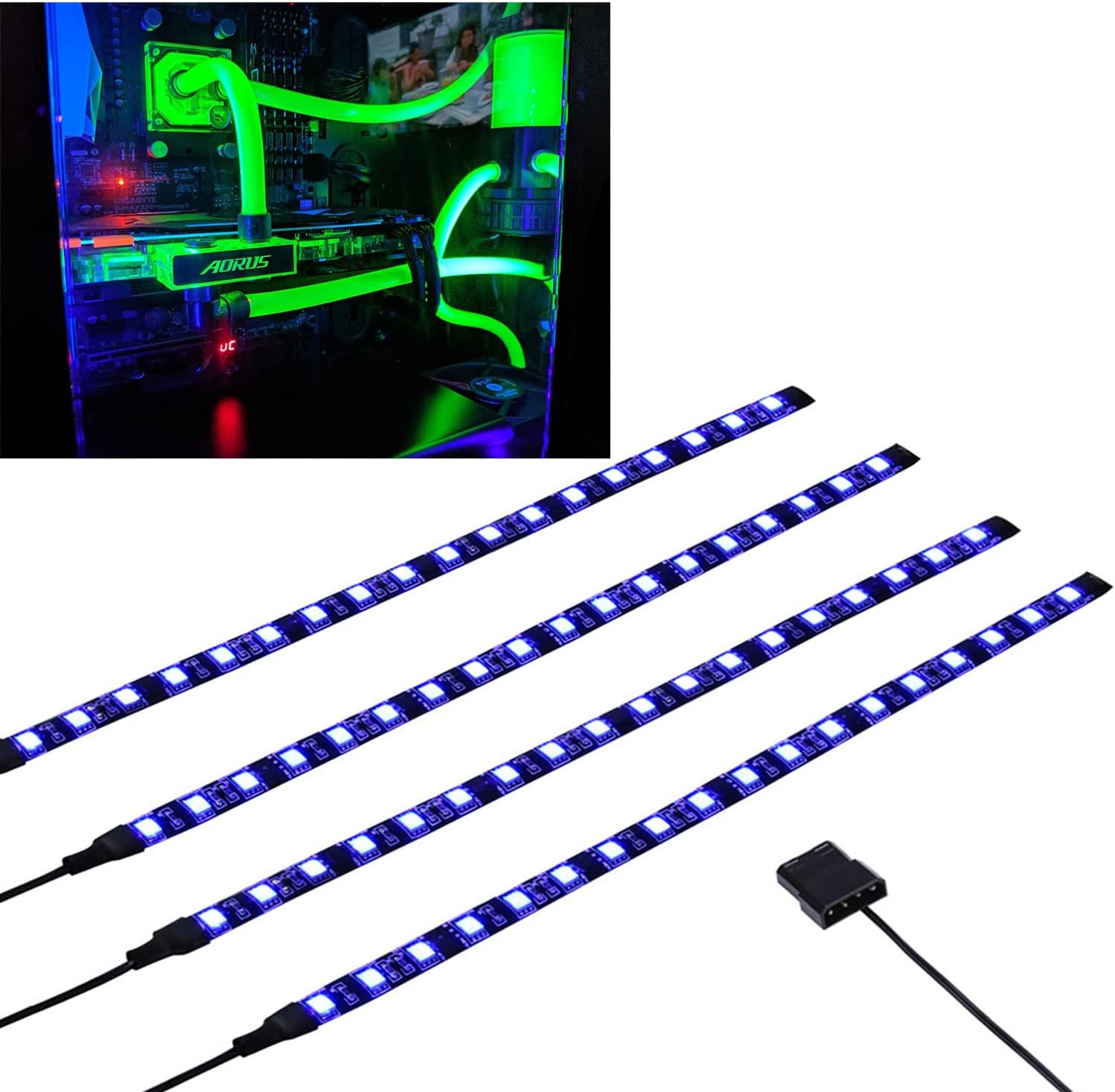 Amazon.com: DS White Computer Light LED Strip with Magnetic Design for ...