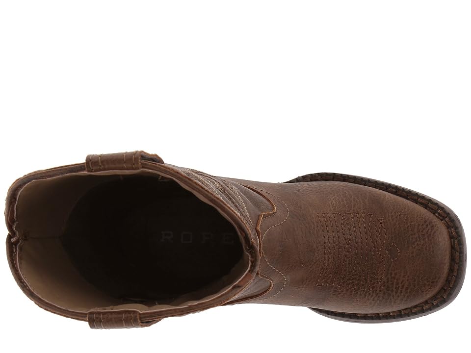Roper Kids Cole Square Toe Boot (Toddler/Little Kid) (Tan) Cowboy Boots ...
