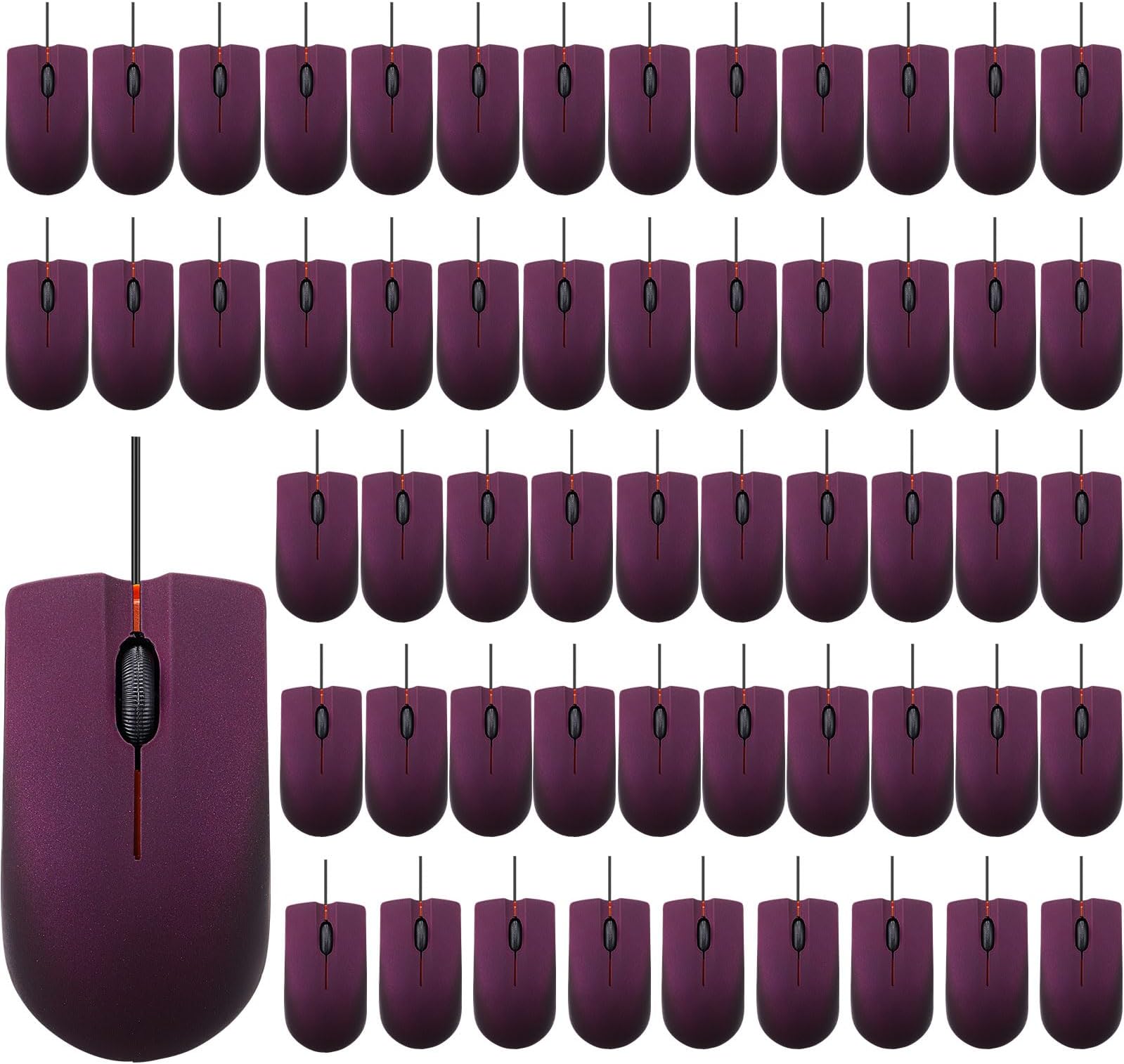 Amazon.in: Buy 50 Pcs USB Wired Mouse Bulk Computer Mouse 1000 DPI 3 ...