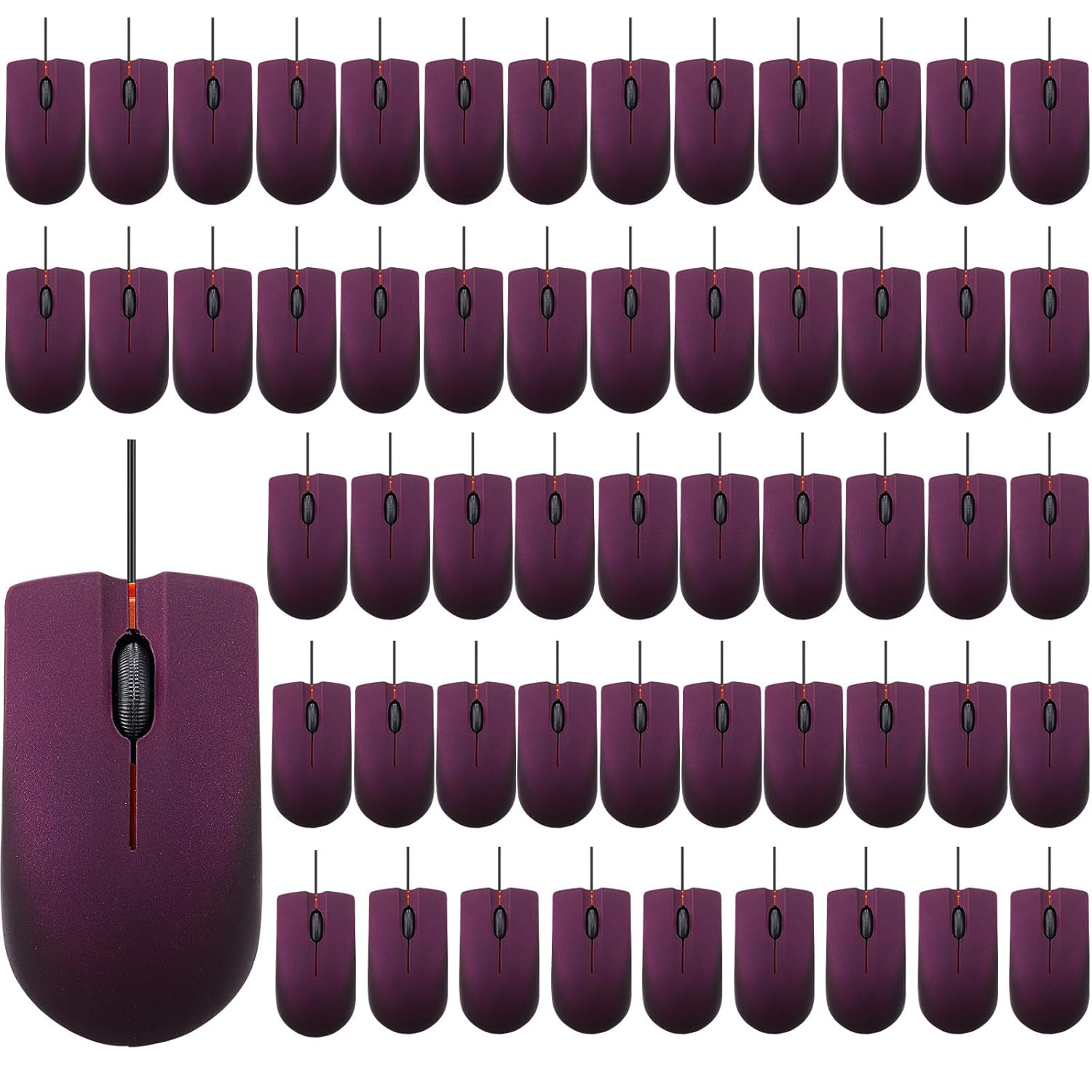 Amazon.in: Buy 50 Pcs USB Wired Mouse Bulk Computer Mouse 1000 DPI 3 ...