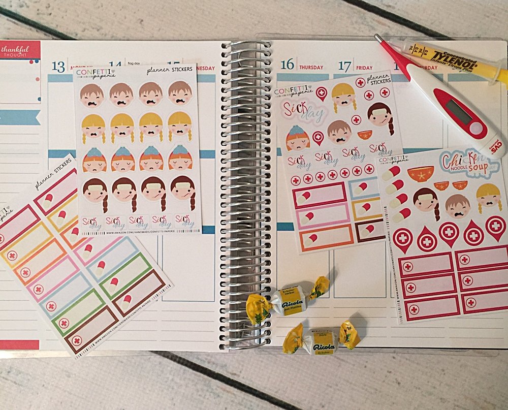 Amazon.com: Sick Day Stickers, Doctors Appointment, Sticker Bundle ...