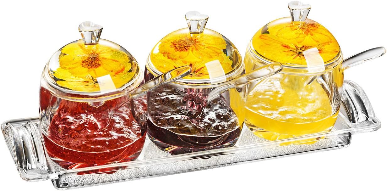 Amazon.com: FOLOBE Premium Quality Clear Acrylic condiment set spice ...