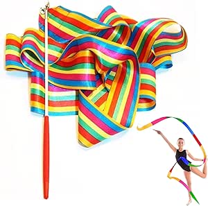 2pcs Dance Ribbon for Kids,2m Kids Gymnastics Ribbon Twirling,Rhythmic ...