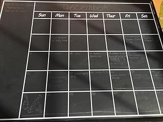 Amazon.com: Chalkboard Calendar Wall Sticker - Blackboard Organizer ...