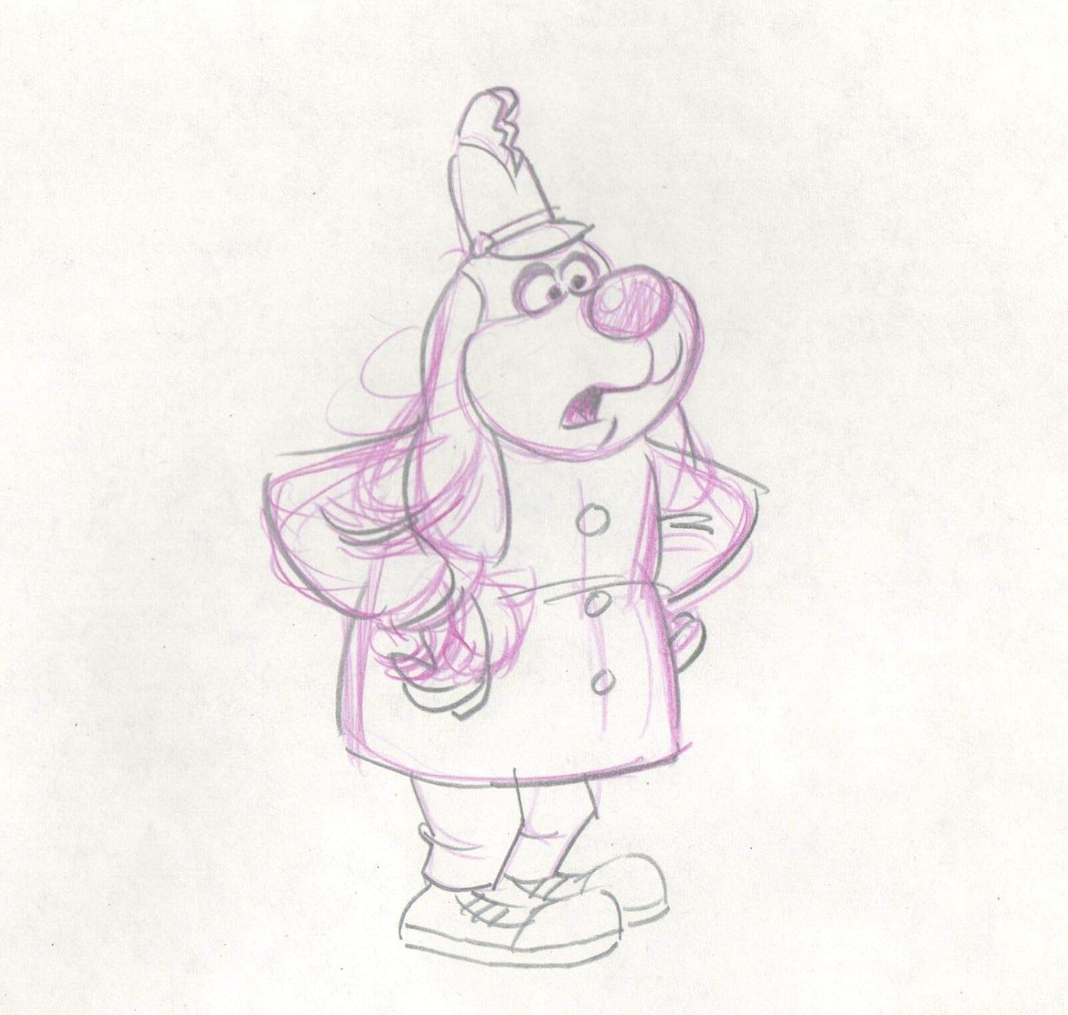 Banana Splits Fleegle Original Animation Cel Layout Drawing by Hanna ...