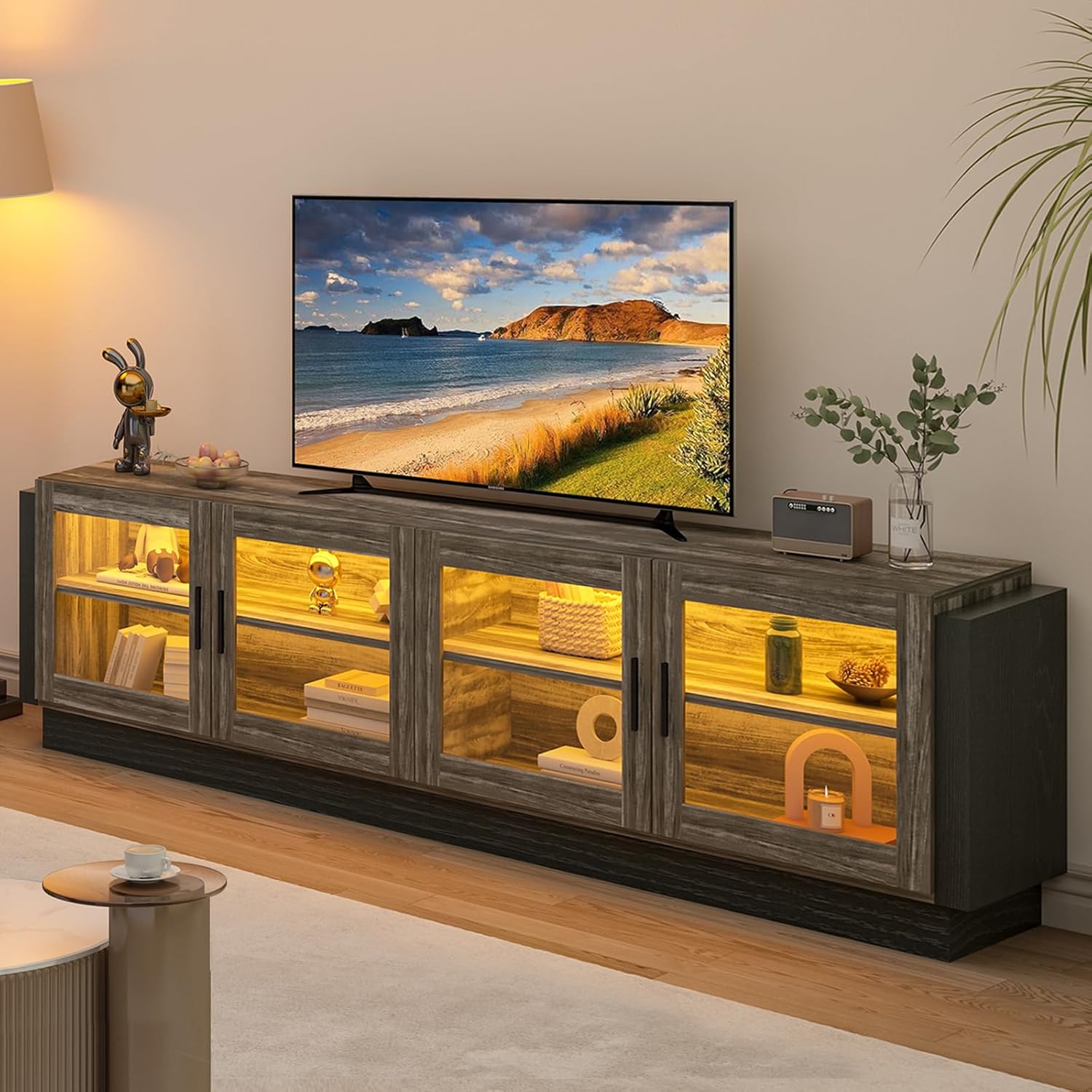 Amazon.com: 4 EVER WINNER 70 inch TV Stand for 75+ 80 inch TV, Modern ...