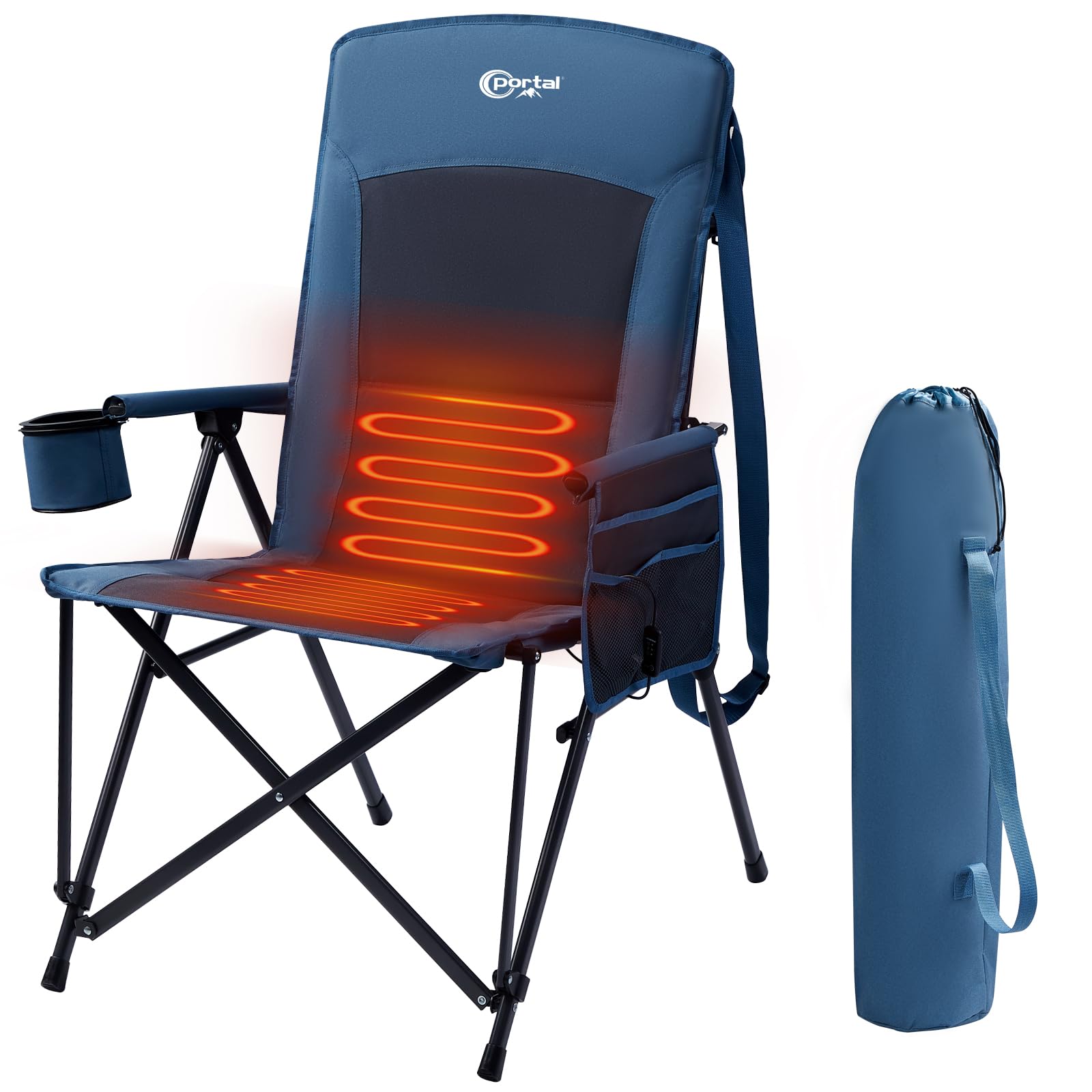 PORTAL Heated Camping Chairs for Adults Outdoor Sports with High Back ...