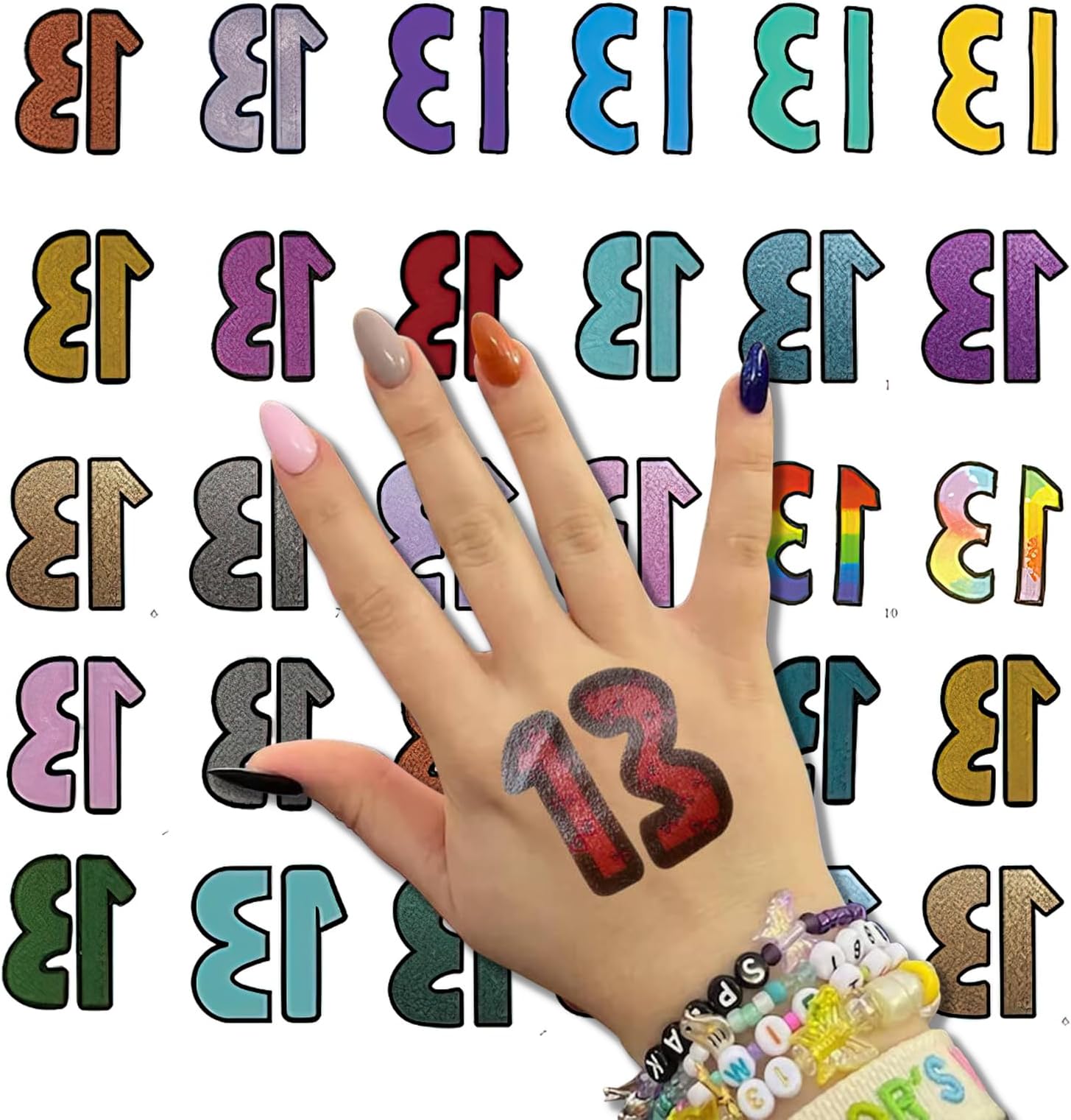 Amazon.com : Tuoshei 30 Pcs Concert Merch,13 Temporary Tattoo,13 Tattoo ...