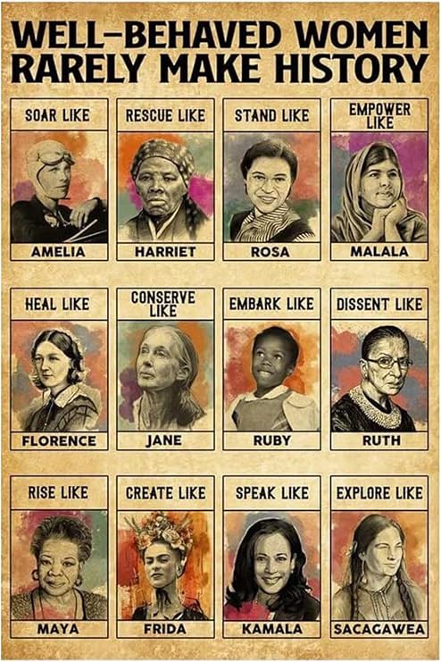 Amazon.com: CCPARTON Metal Sign Well-Behaved Women Rarely Make History ...