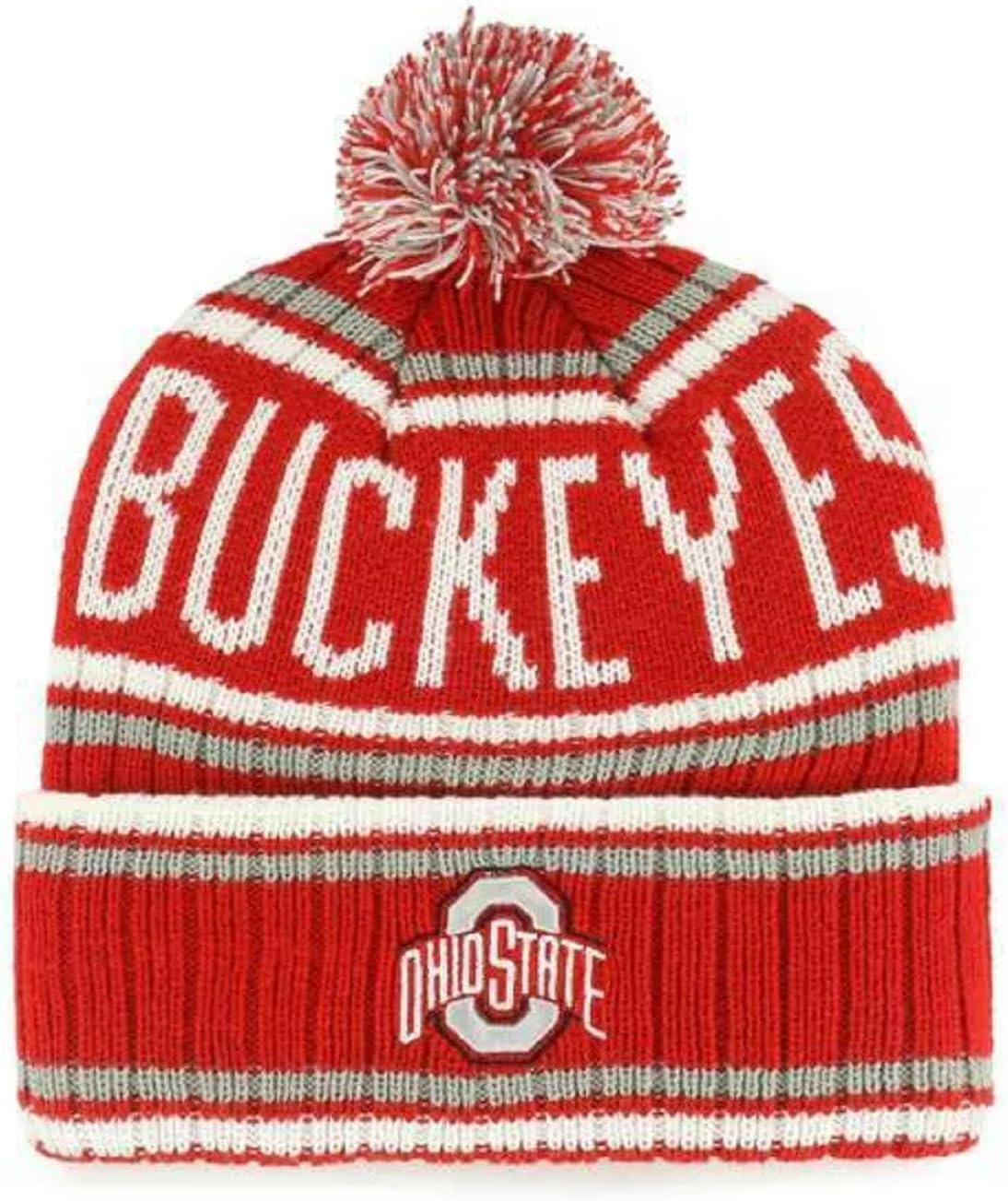 Amazon.com: Officially Licensed Ohio State Cuffed Knit Pom Beanie Hat ...