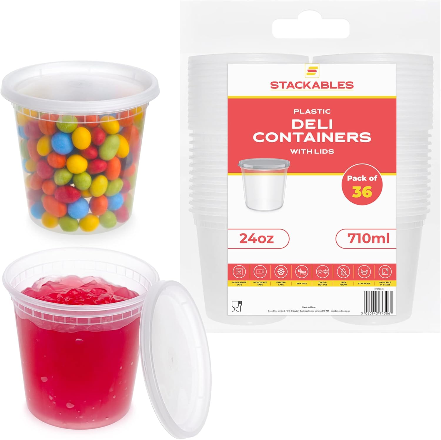 Amazon.com: STACKABLES ~ 36 Pcs Food Storage Plastic Containers with ...