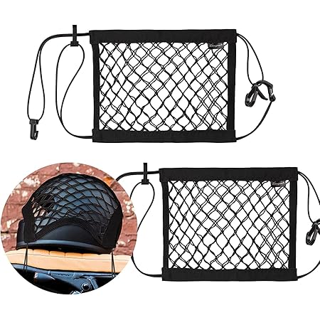Amazon.com: Yuinsen Motorcycle Cargo Net for Helmet Storage, 2 pcs 10 ...