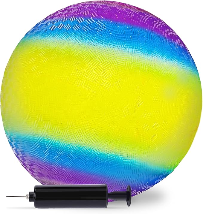 Amazon.com: LovesTown Playground Ball with Pump, 8.5 Inch Kickball ...