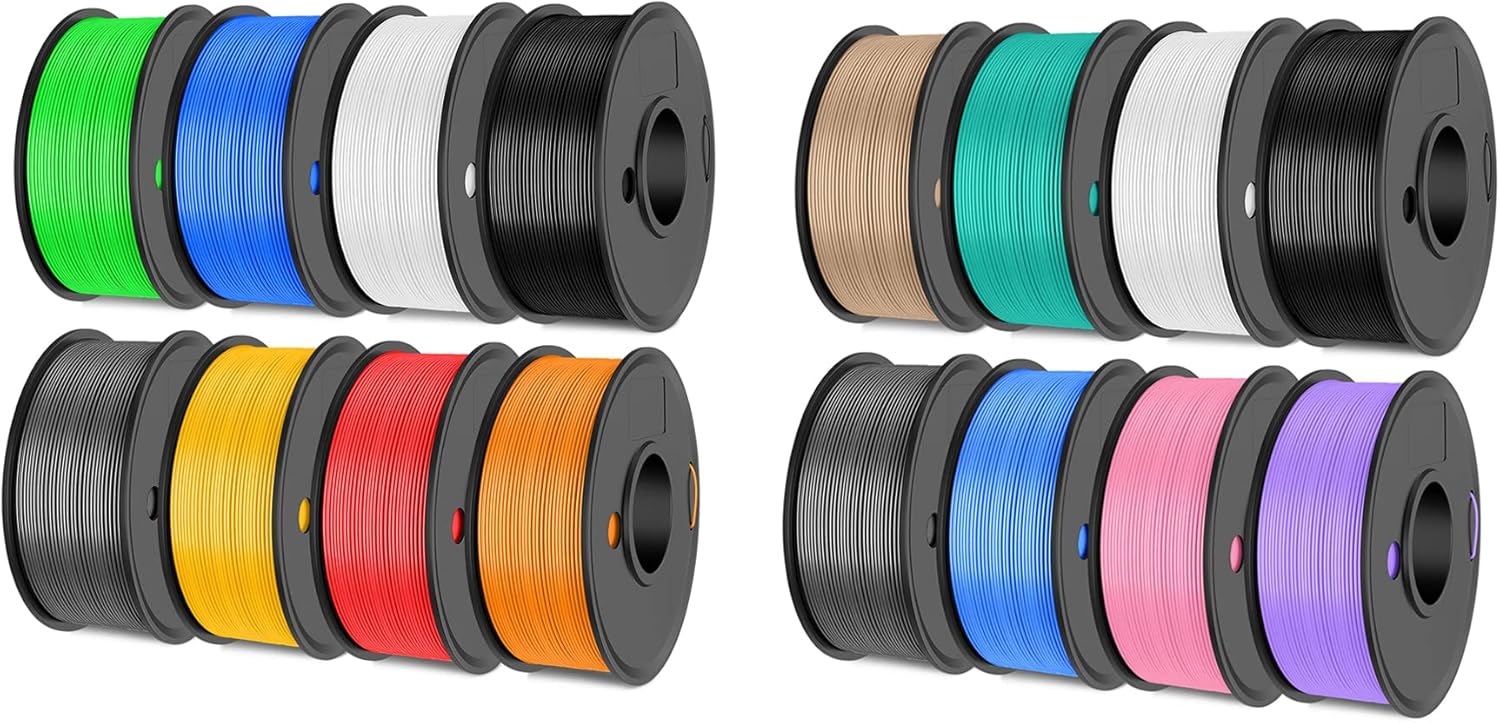 Amazon.com: SUNLU 3D Printer Filament Bundle, SUNLU PLA Plus Filament 1 ...