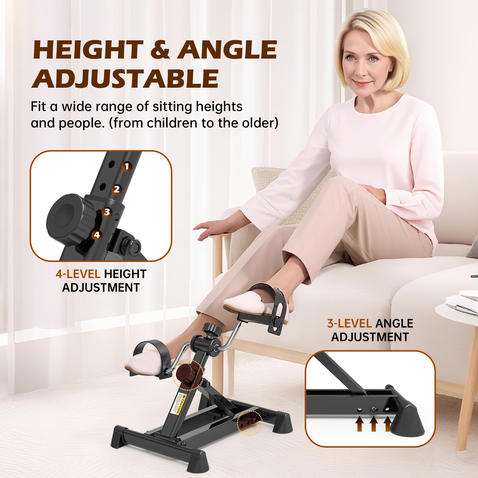 Snapklik.com : Mini Exercise Bike, Under Desk Bike Pedal Exerciser ...