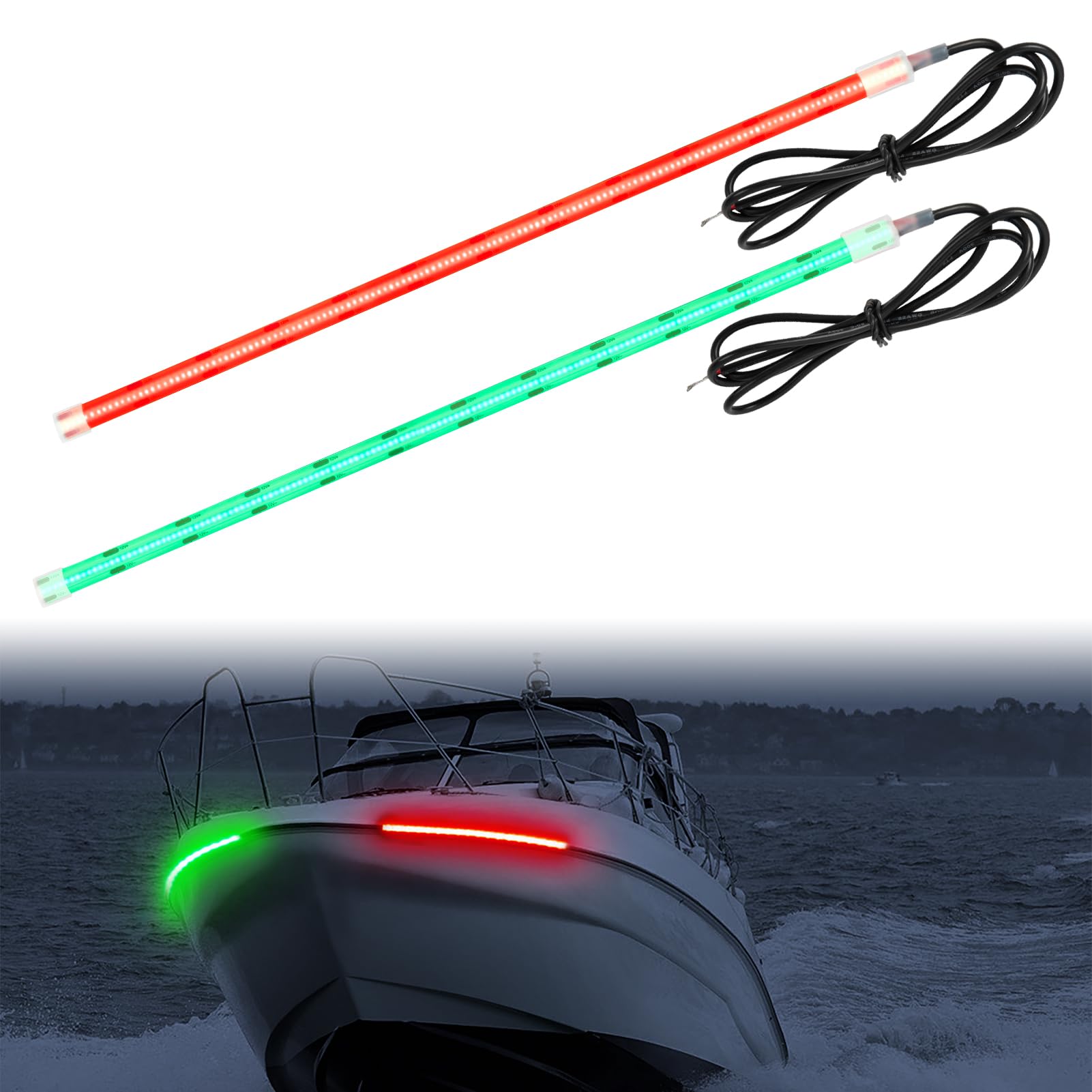 Snapklik.com : Obcursco Boat Navigation Lights, 12V COB Navigation ...