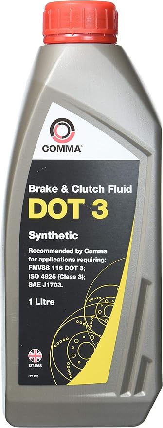 Comma BF1L 1L Dot 3 Synthetic Brake Fluid : Amazon.co.uk: Automotive