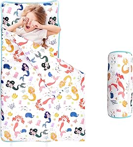 UOMNY Toddler Nap Mat Girls Kids Nap Mats with Removable Pillow and ...