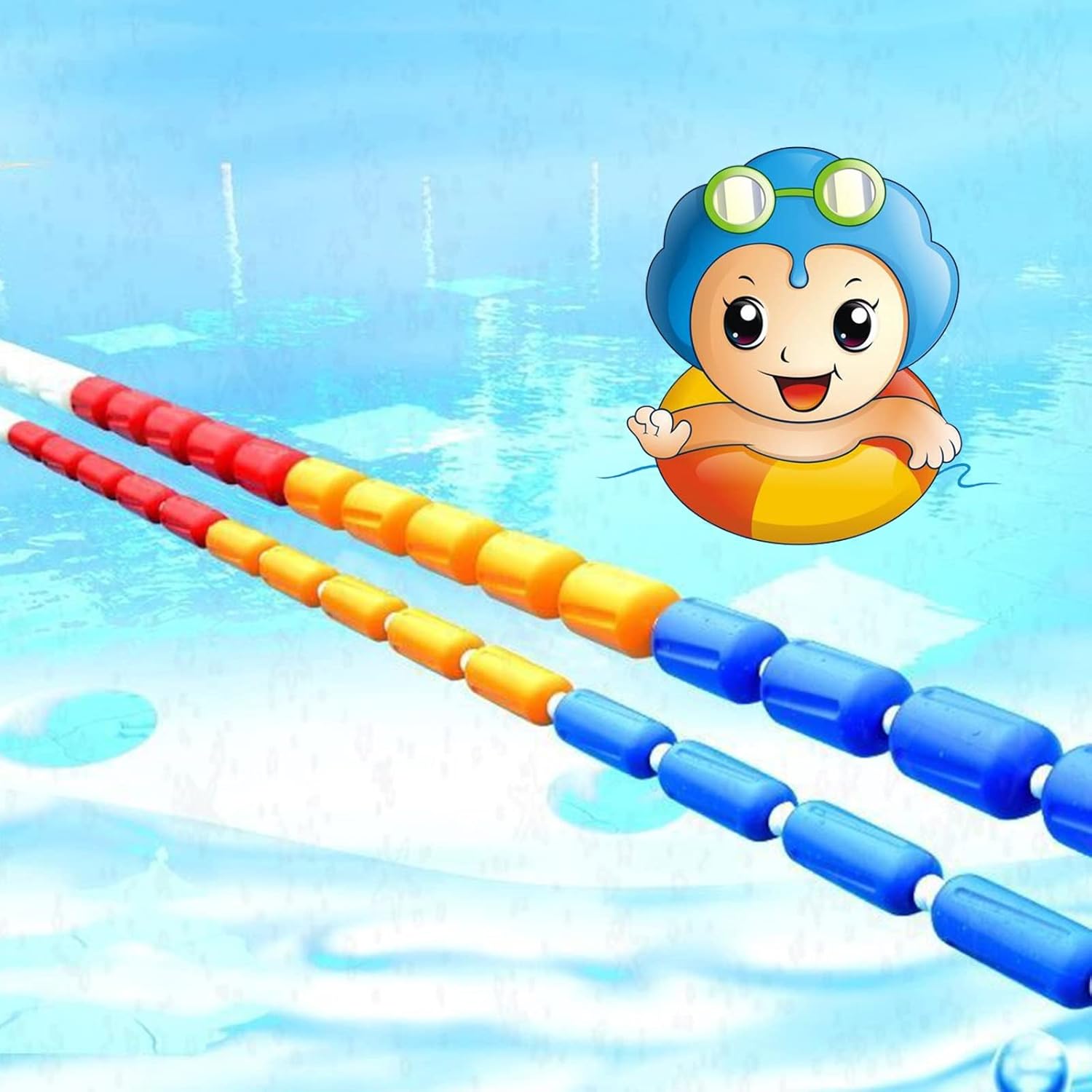 Amazon.com: Floating Cordon Pool Safety Divider Pool Rope Divider with ...