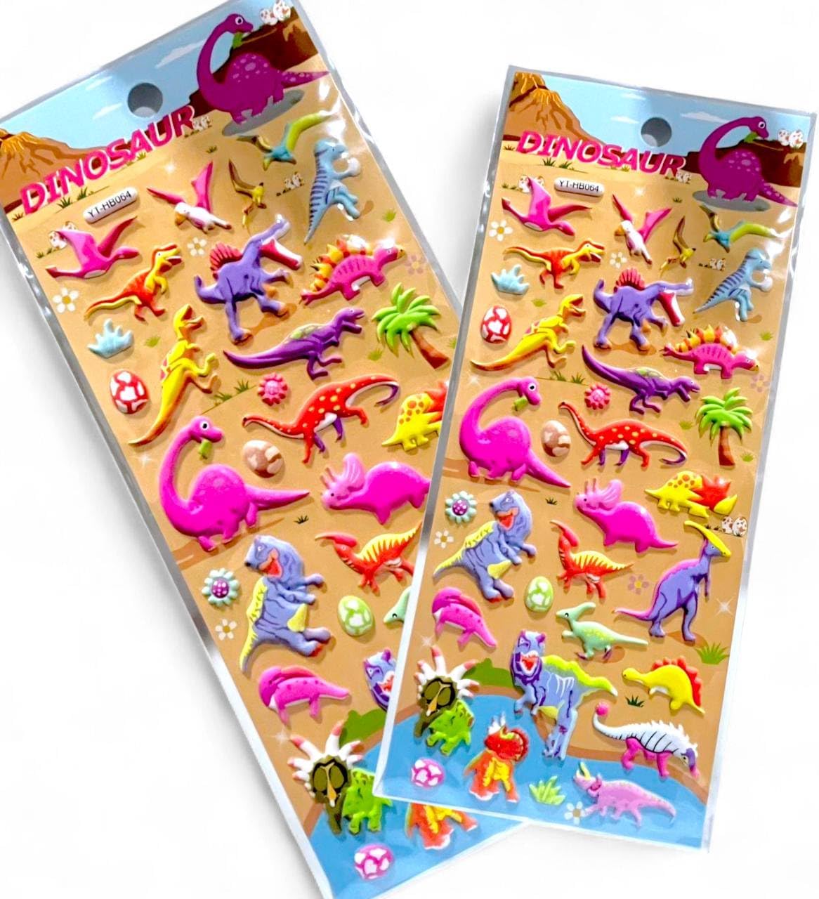 Amazon.com: Dinosaur Stickers for Kids, Colorful 3D Puffy Stickers ...
