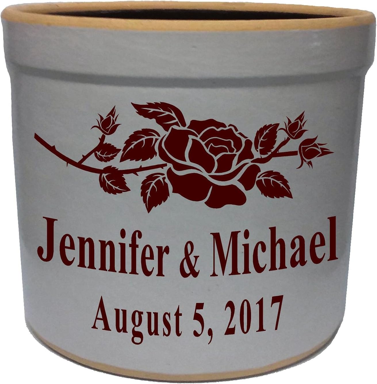 Buy 2 Gallon Personalized Stoneware Crock - Rose Online at Lowest Price ...