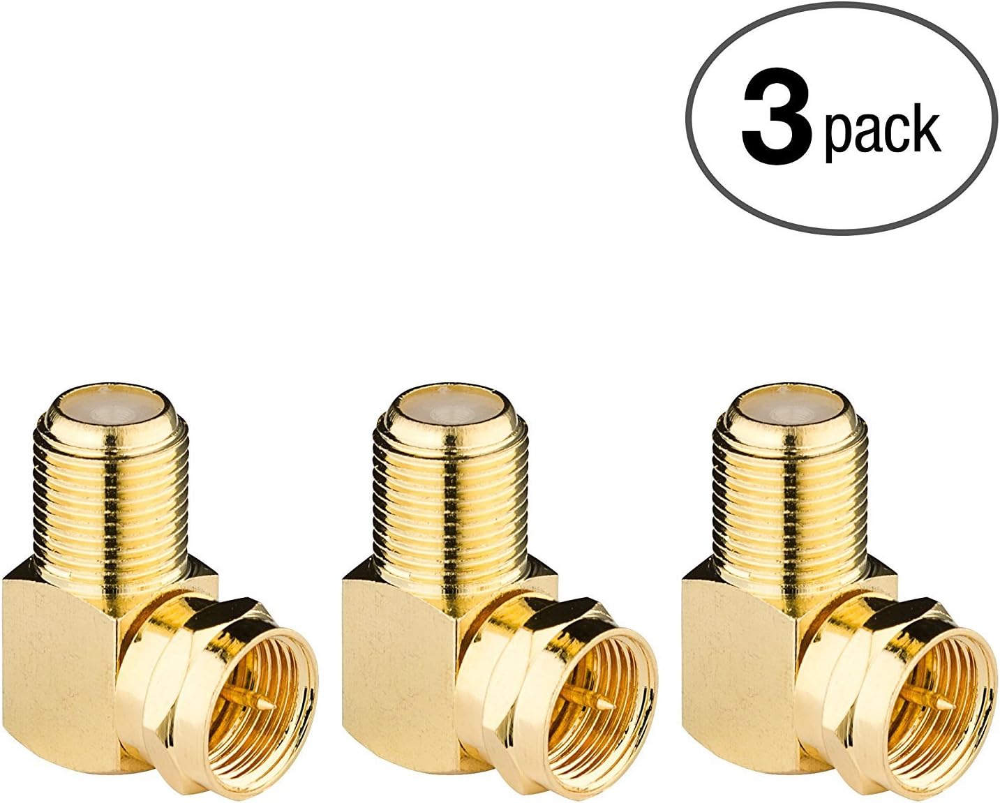 Amazon.com: Aurum Cables 3 Pack F-Type 90 Degree Angled Male to Female ...