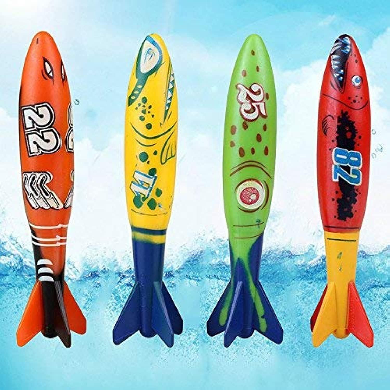 Pool Diving Toys Throwing Bandits Underwater Gliding Shark Swimming ...