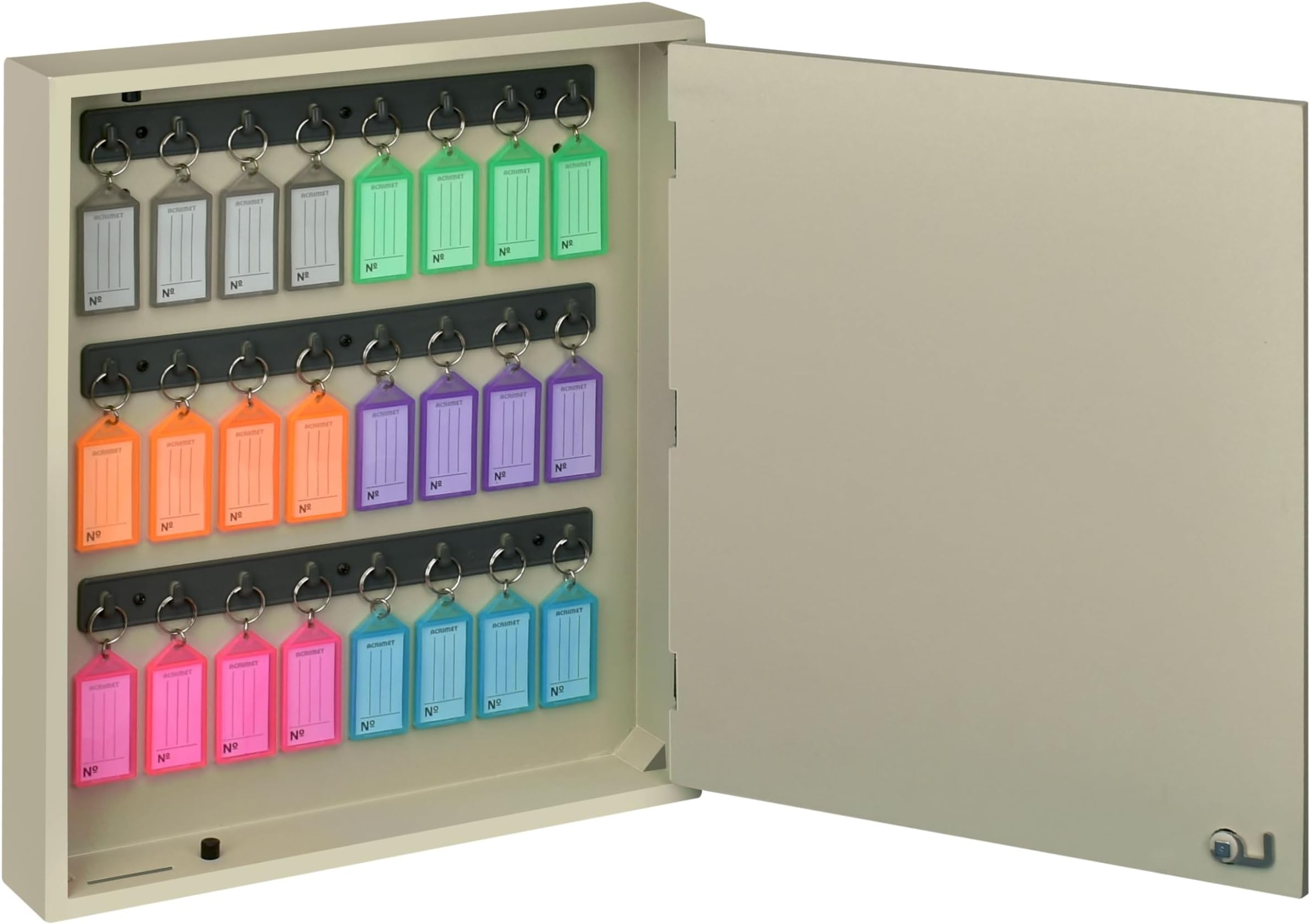 Amazon.com: Acrimet Key Cabinet Organizer 24 Positions with Lock (Wall ...