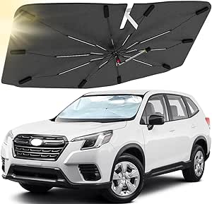Amazon.com: Windshield Sun Shade Umbrella Fit for Subaru Forester 2019-2024, Custom Car Sunshade ...
