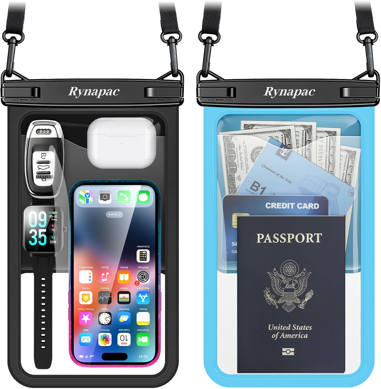 Amazon.com: Rynapac 2 Pack Waterproof Phone Pouch - 10in Waterproof ...