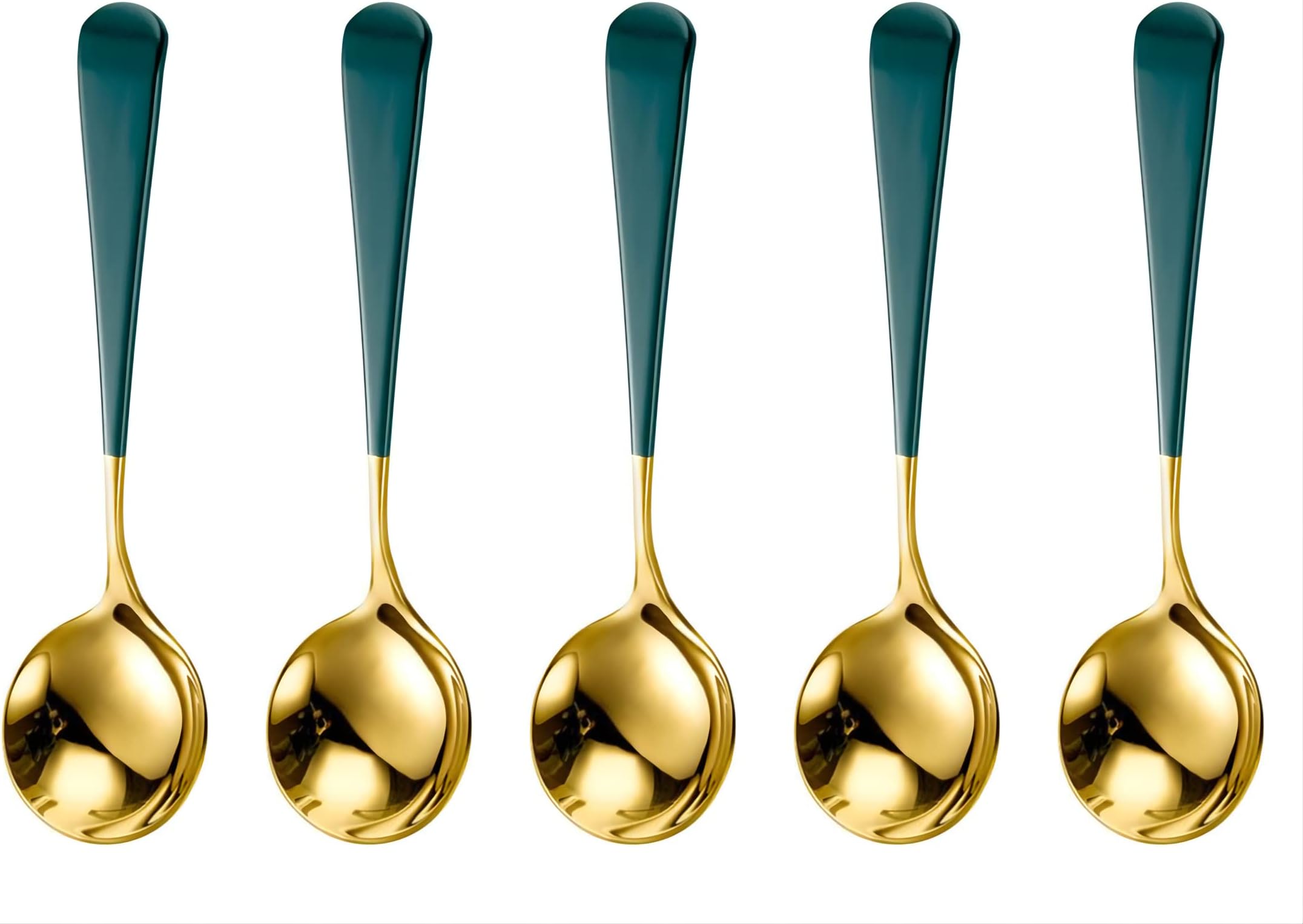 Amazon.com: M.S. 5 Pieces Spoons, 304 Stainless Steel Round Head Spoons ...