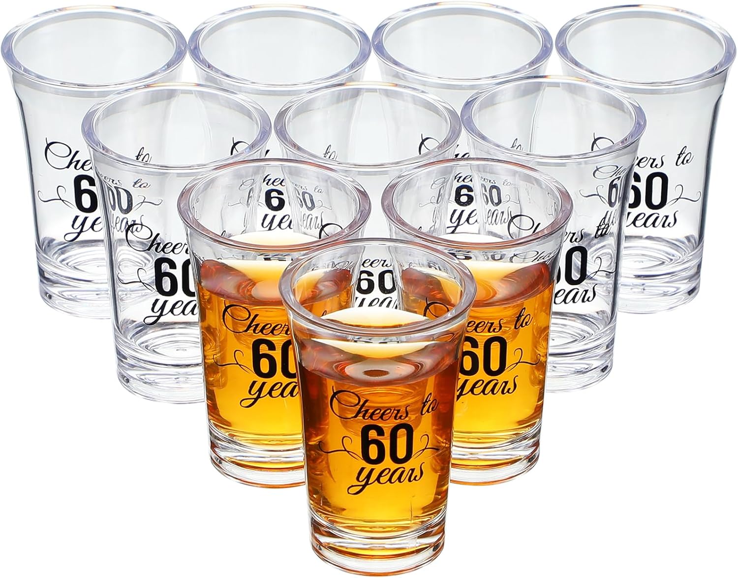 Sliner 48 Pack Birthday Shot Glasses Bulk Unbreakable 1.4oz Cheers to ...