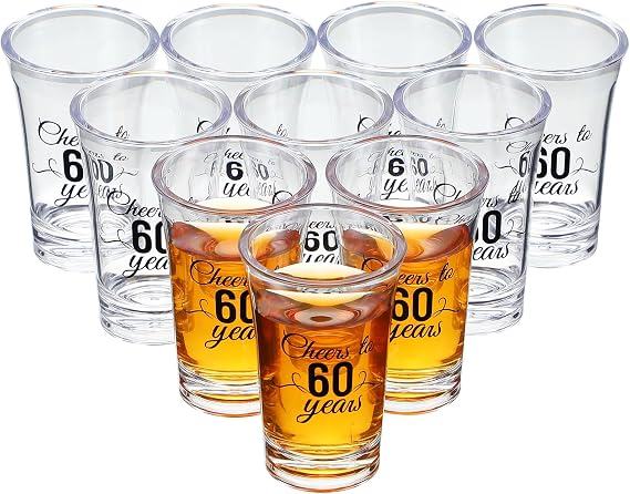 Amazon.com | Sliner 48 Pack Birthday Shot Glasses Bulk 1.4oz Cheers to ...
