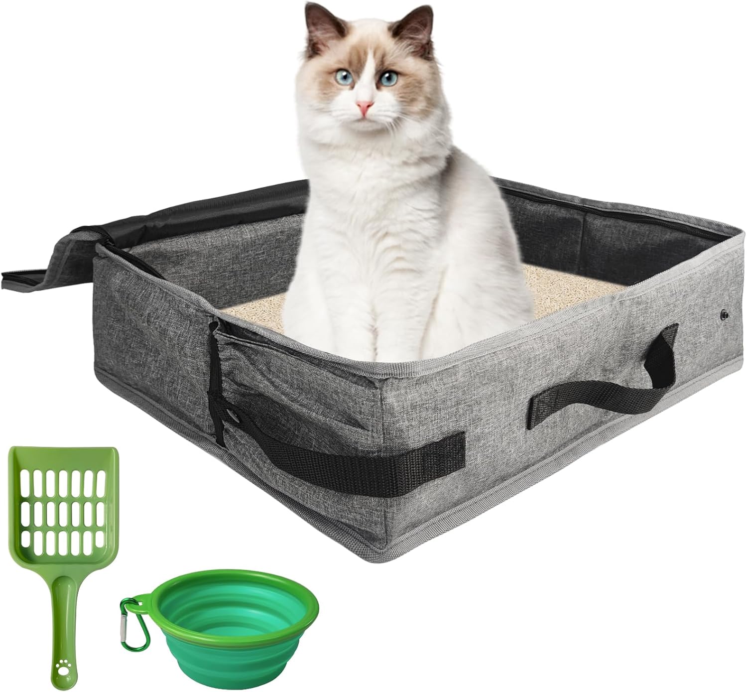 Amazon.com: Joroamp Portable Cat Travel Litter Box with Lid, No Smell ...