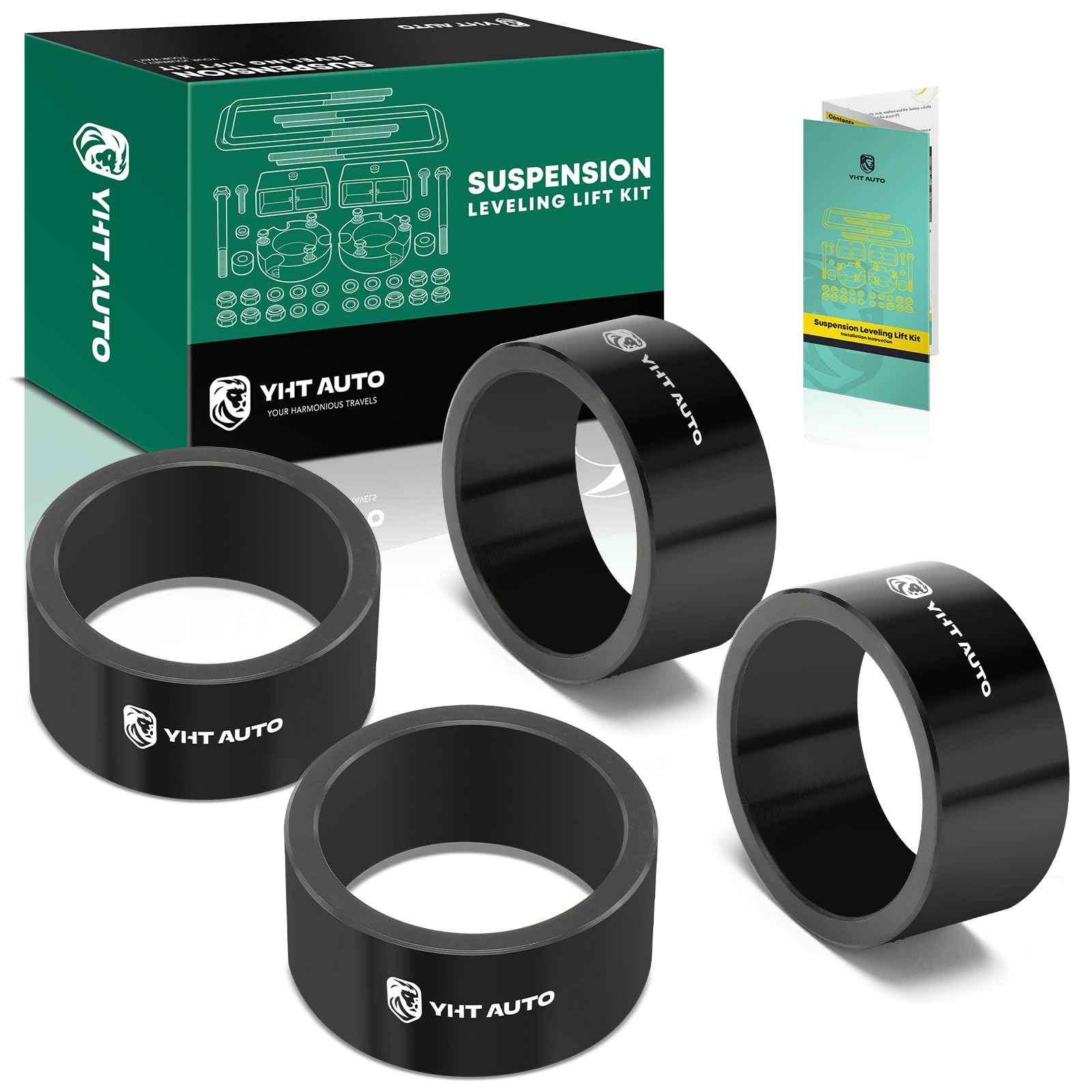 Amazon.com: YHTAUTO 2 inch Front & Rear Leveling Lift Coil Spring ...