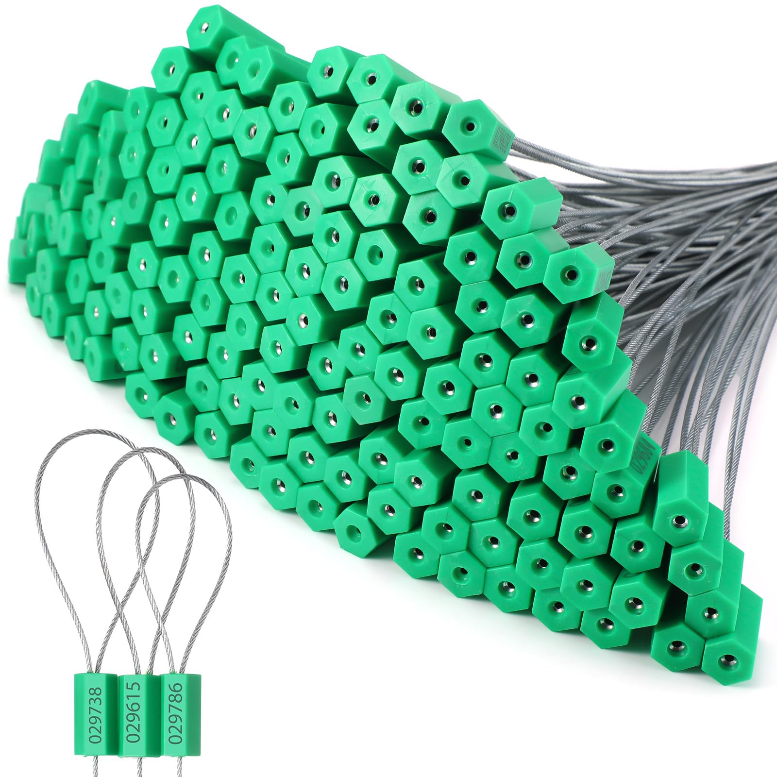 Snapklik.com : Nuogo 200 Pcs Steel Security Cable Seals 11.8 Inch ...