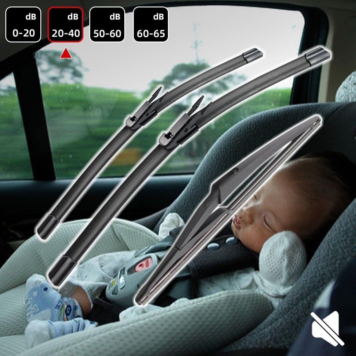 3 Wipers 28″ 21″ 12″ Front And Rear Replacement Fit for Benz M ML Class ...