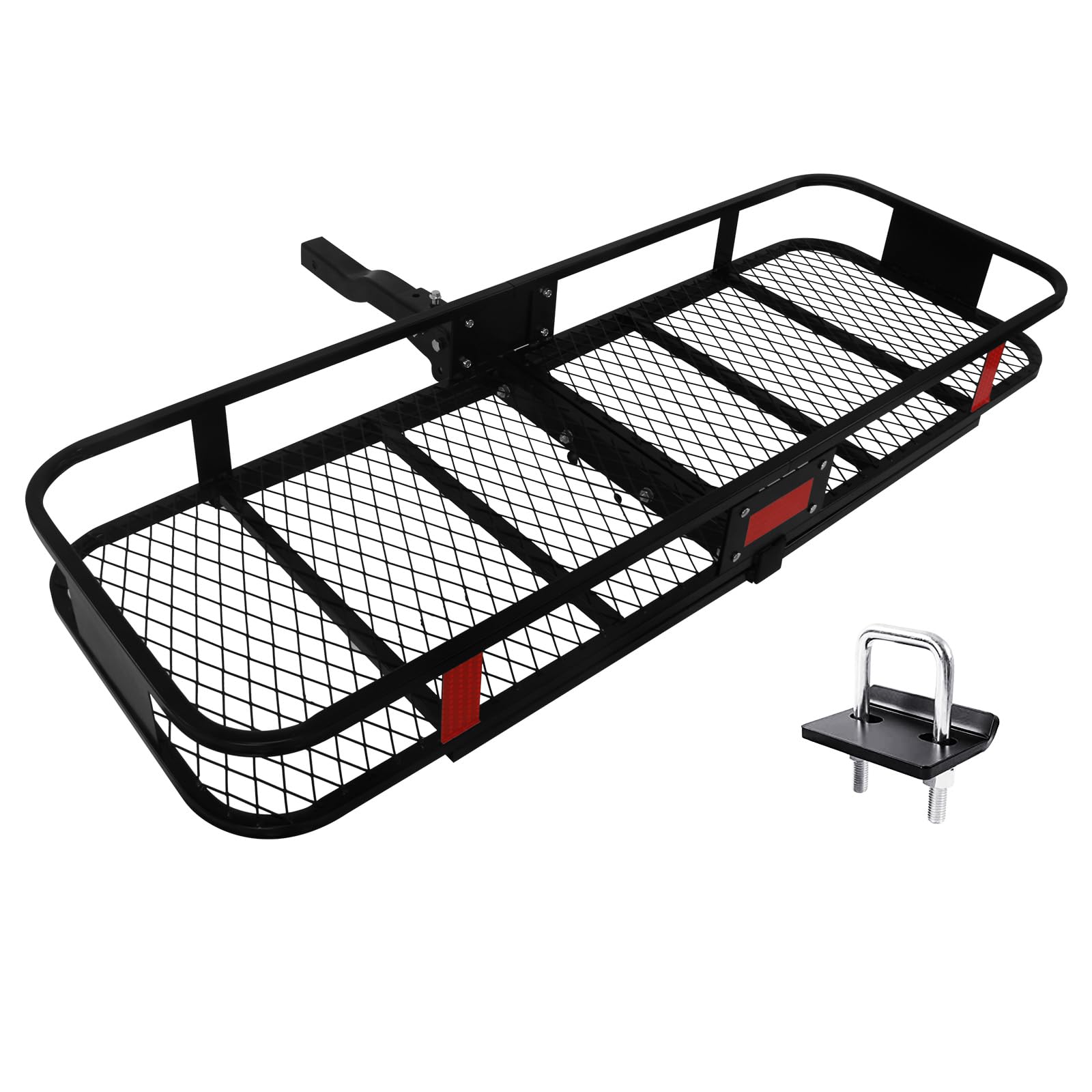 Amazon.com: Foldable Hitch Mount Cargo Rack Carrier - 60" x 20" Trailer ...