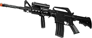Amazon.com : Well M16 Spring Powered Airsoft Rifle (Retractable Stock ...