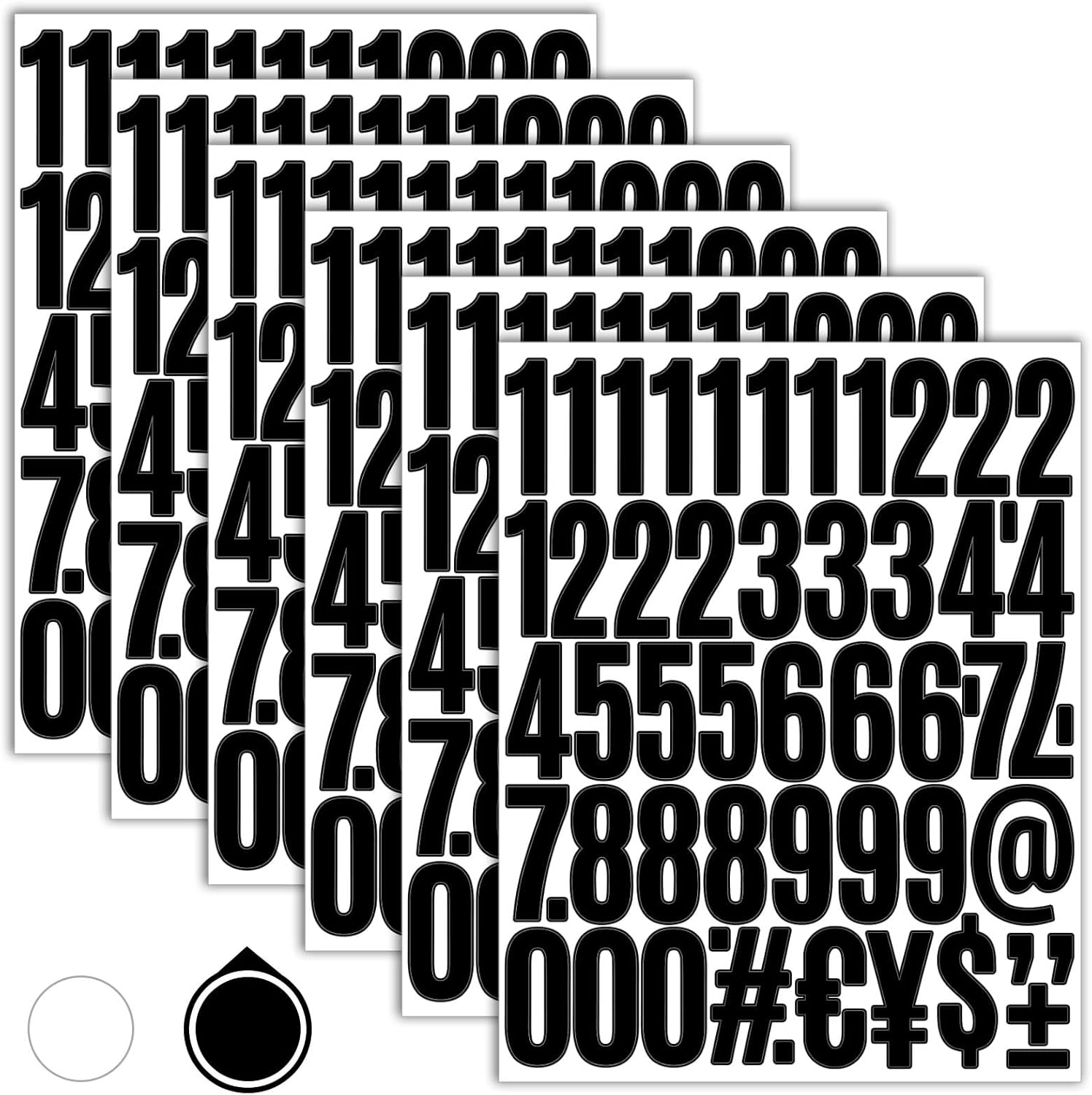 Amazon.com: Seloom 6 Sheets 2 Inch Vinyl Mailbox Numbers Stickers Self ...