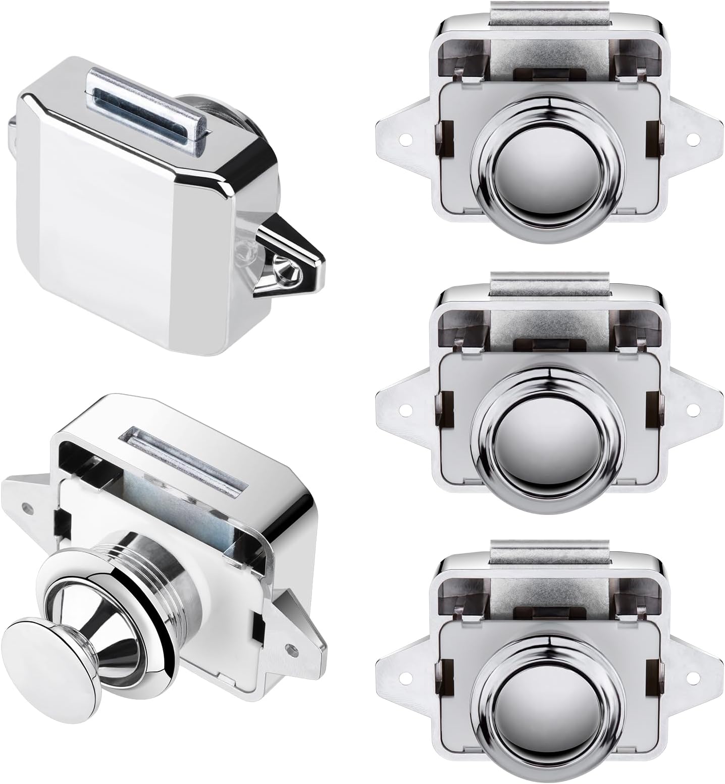 LESOLEIL Push Button Latch Locks - 10 Pcs RV Cabinet Door Push Lock ...