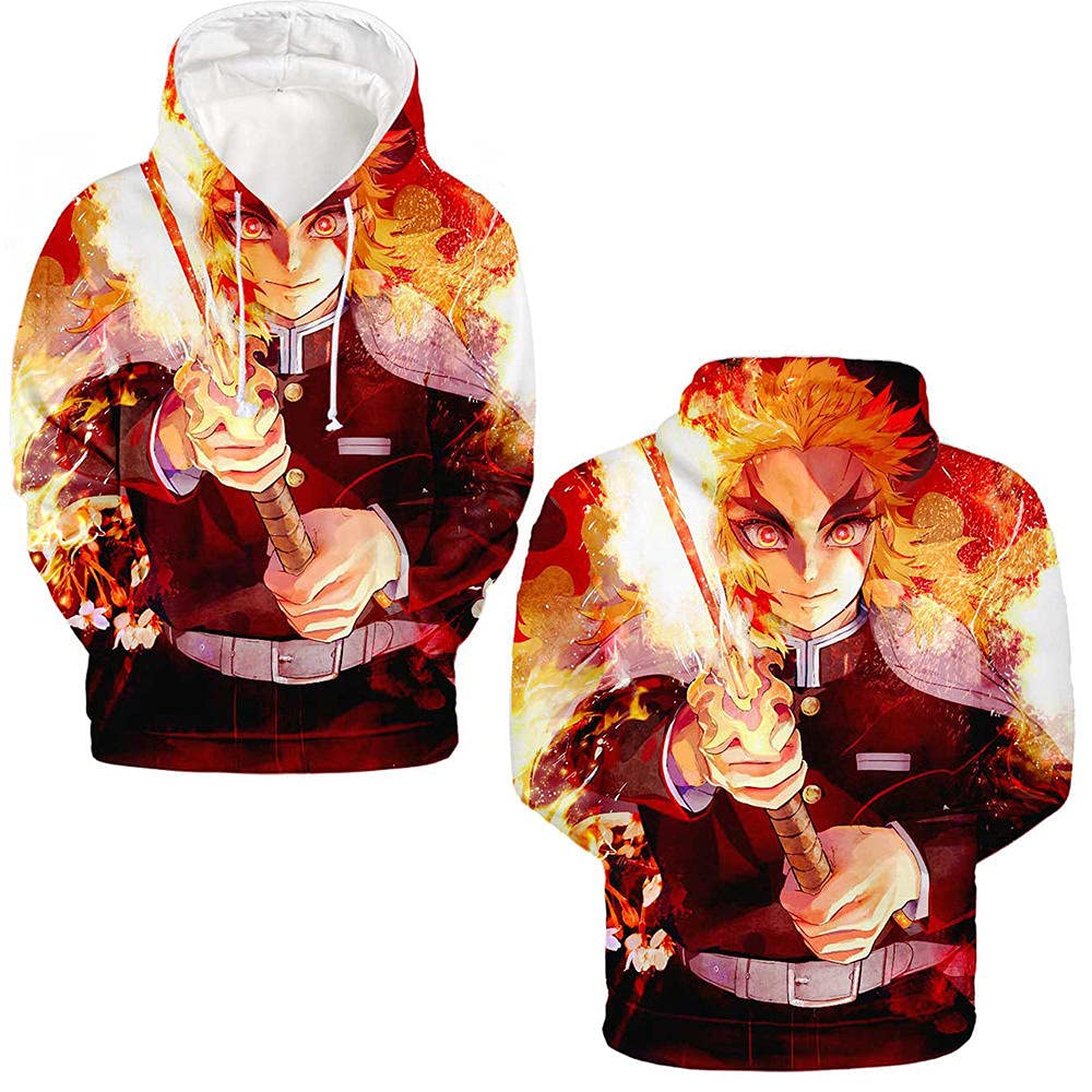 Buy Demon Slayer Hoodie Sweatshirt 3D Print Jacket Nezuko Tanjiro ...