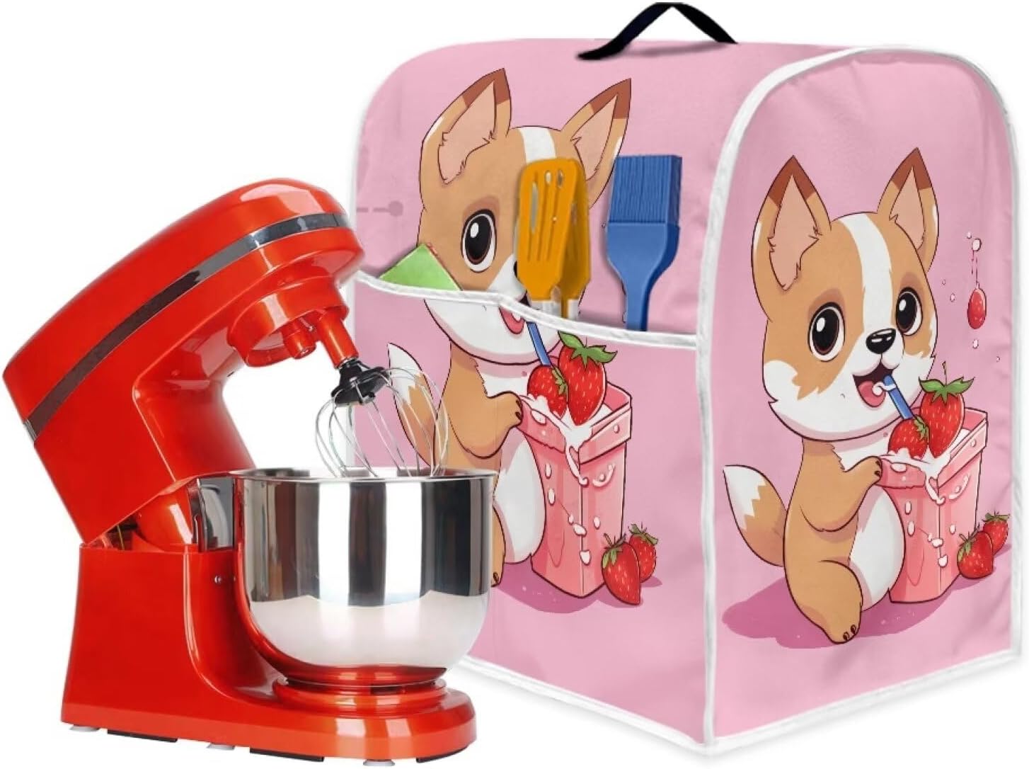 Amazon.com: TODIYADDU Cute Corgi Strawberry Stand Mixer Dust Cover with ...