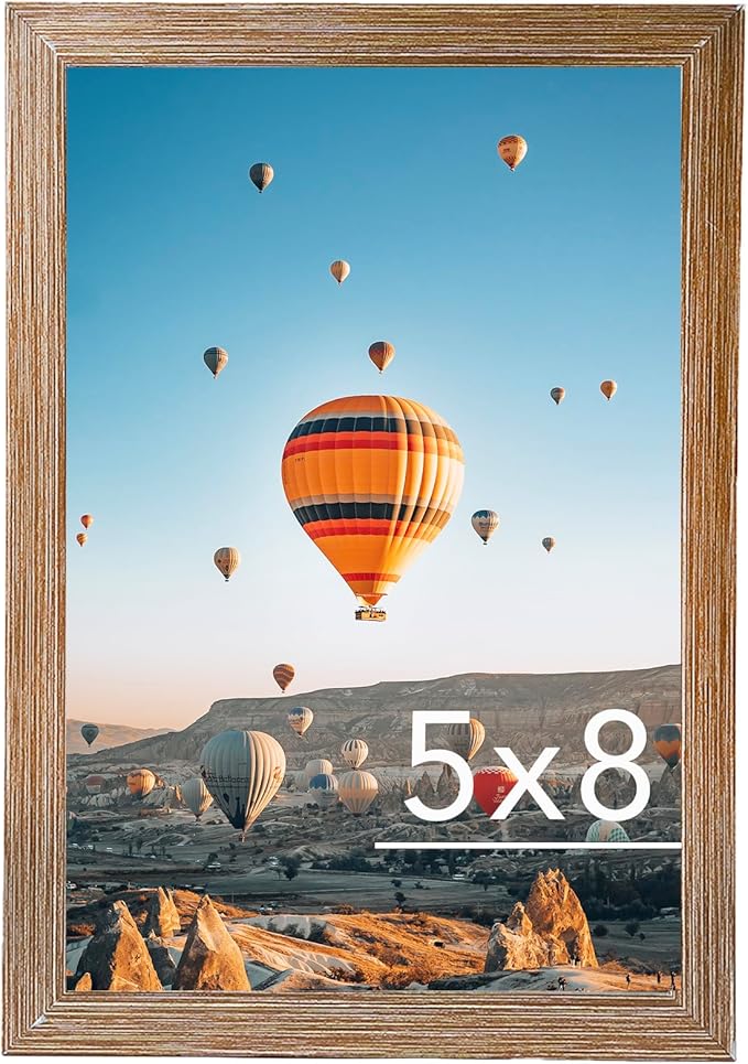 Amazon.com - JCJMY 5x8 Picture Frame Rustic Brown for Wall Hanging or ...