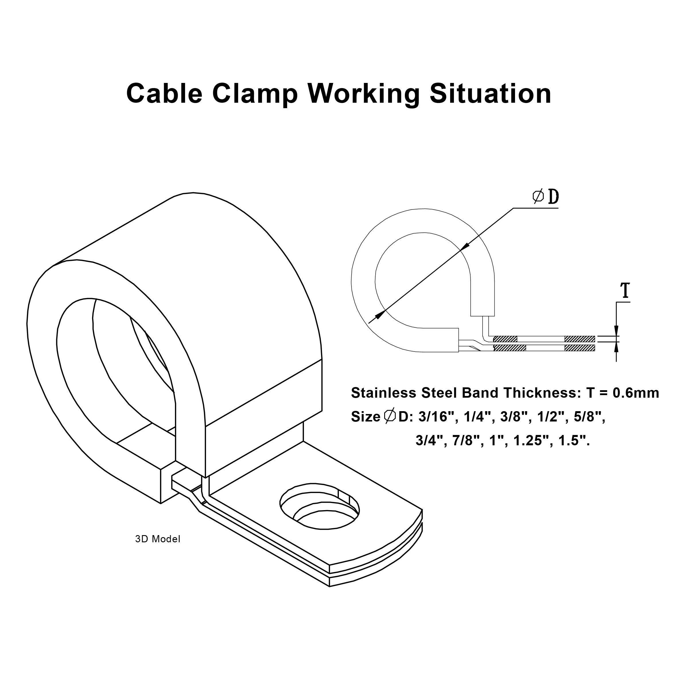 Buy 1 4 Cable Clamp Stainless Steel Insulated Rubber Cushioned Cable buy-1-4-cable-clamp-stainless-steel-insulated-rubber-cushioned-cable
