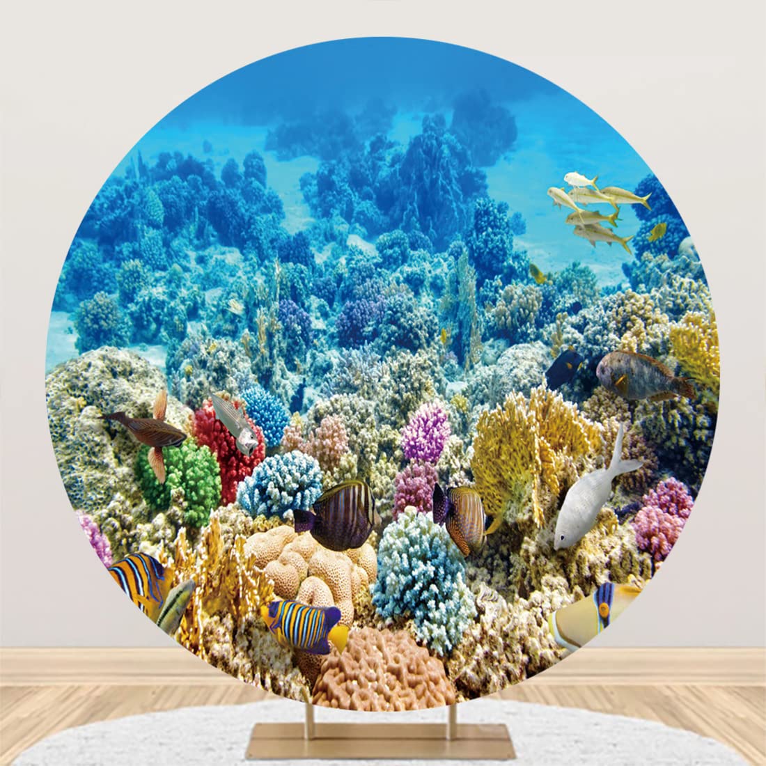 Underwater World Coral Reef Colorful Fish Marine Fauna With Ocean