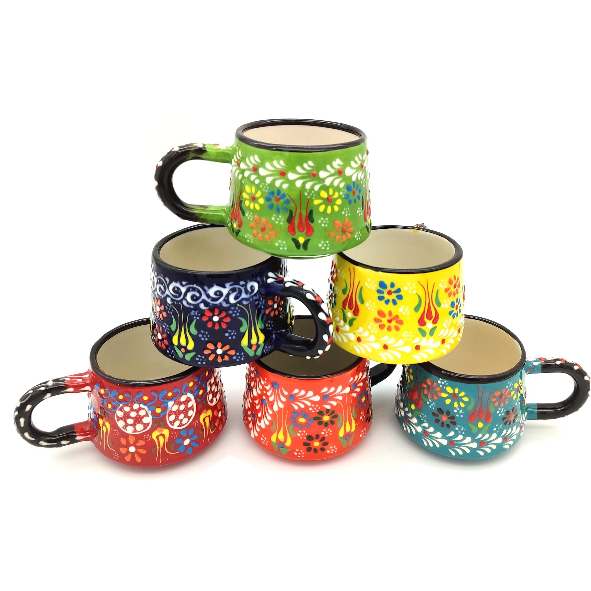 Amazon.com: giftupstore Coffee Mug Cups Ceramic Handmade 6 Oz Coffee ...
