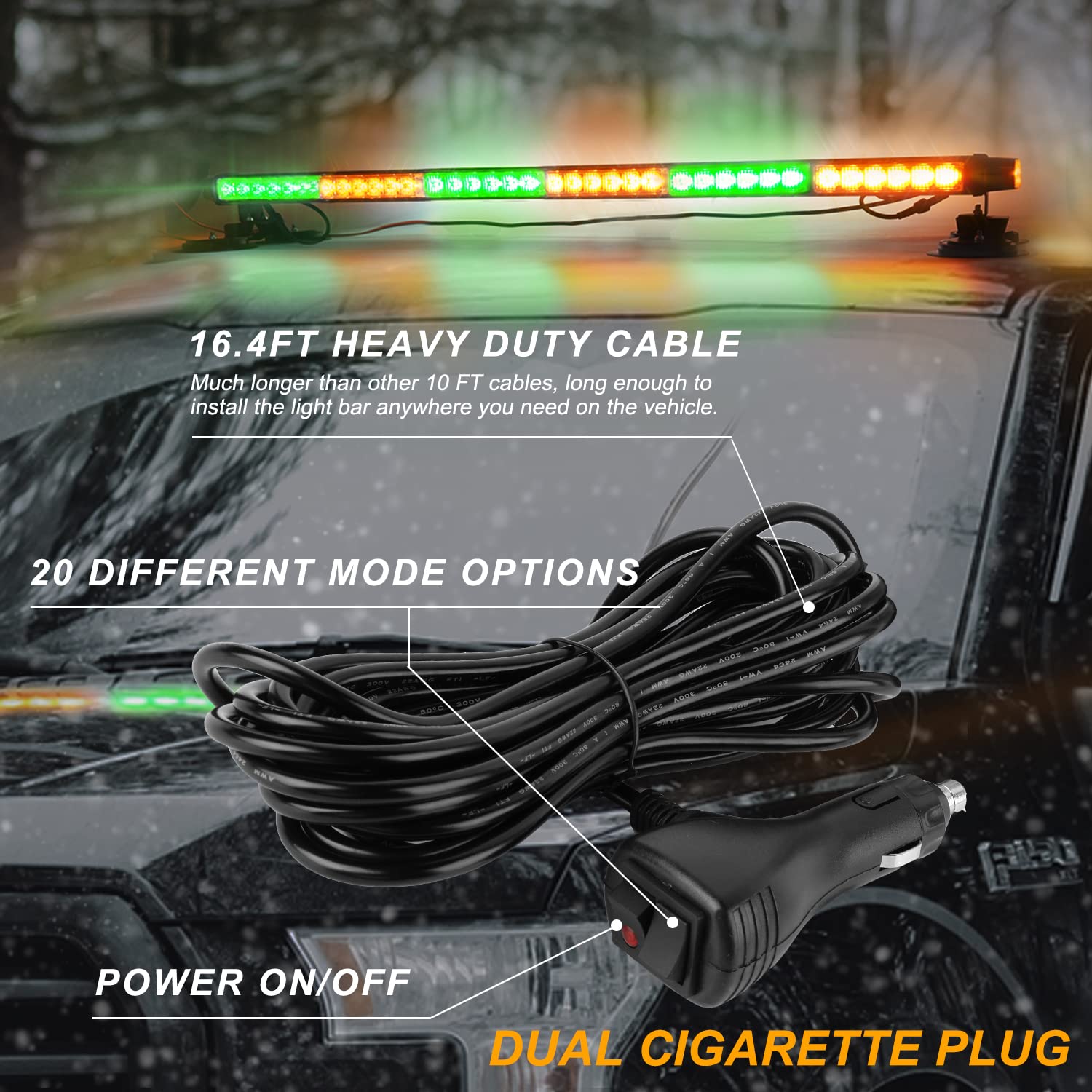 Snapklik.com : ASPL 38.5" 78 LED Strobe Light Bar Double Side Flashing ...