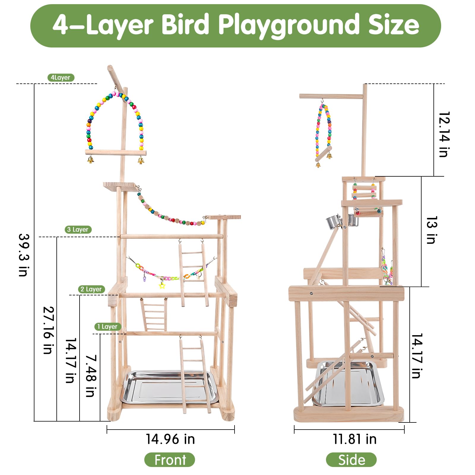 Snapklik.com : Chuiendi Bird Playground, Bird Play Stand Parrot Perch ...