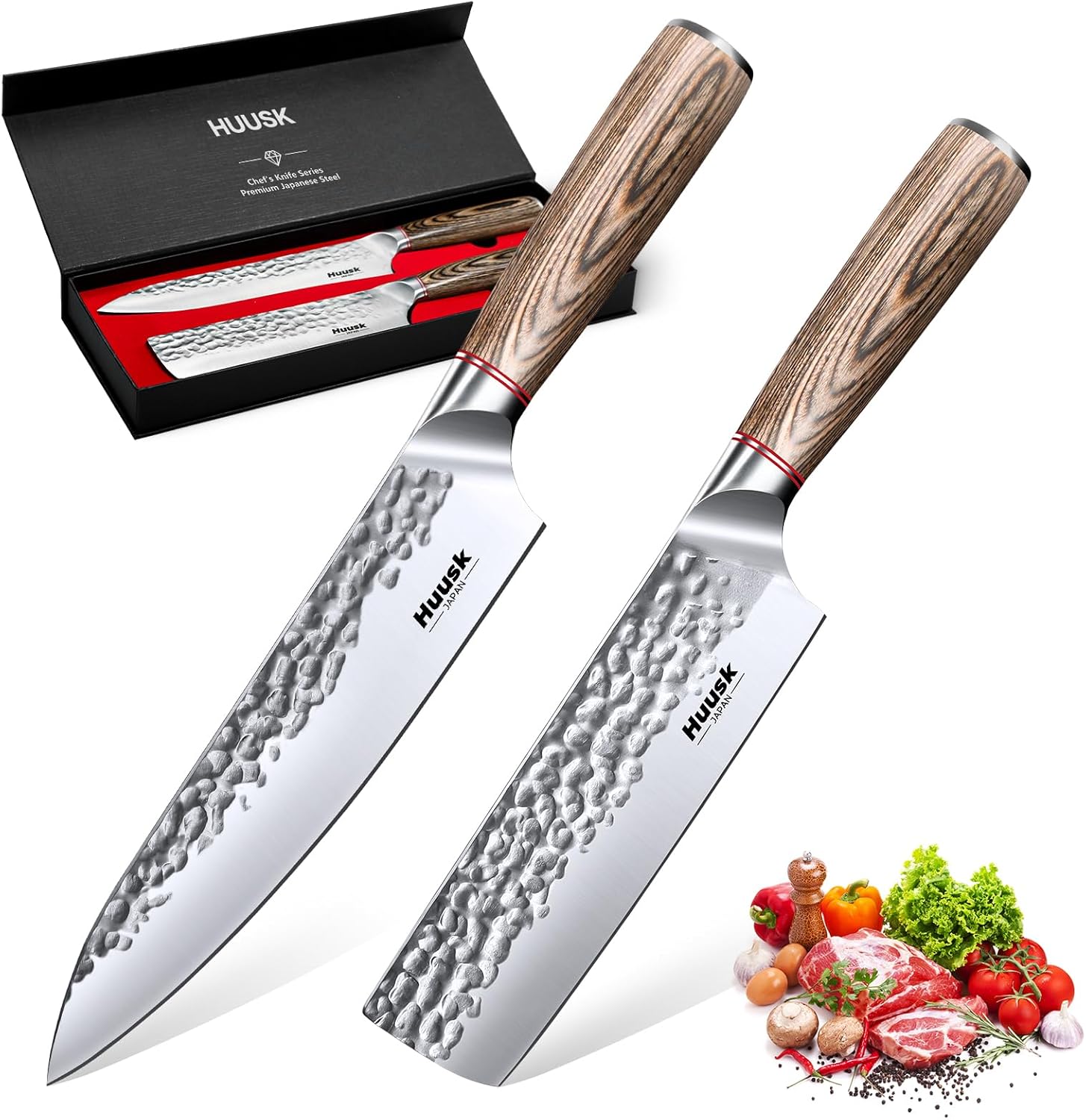 Amazon.com: Huusk Japanese Kitchen Knife Set - 2-Piece Professional ...